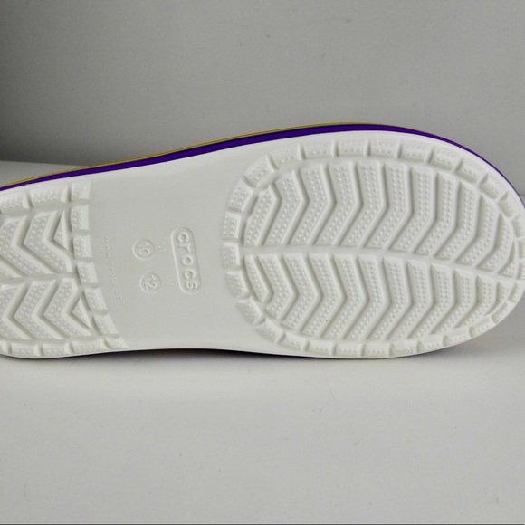 CROCS | Shoes | Crocs Crocband 2 Rainbow Slides Sandals Nwt Relax ...